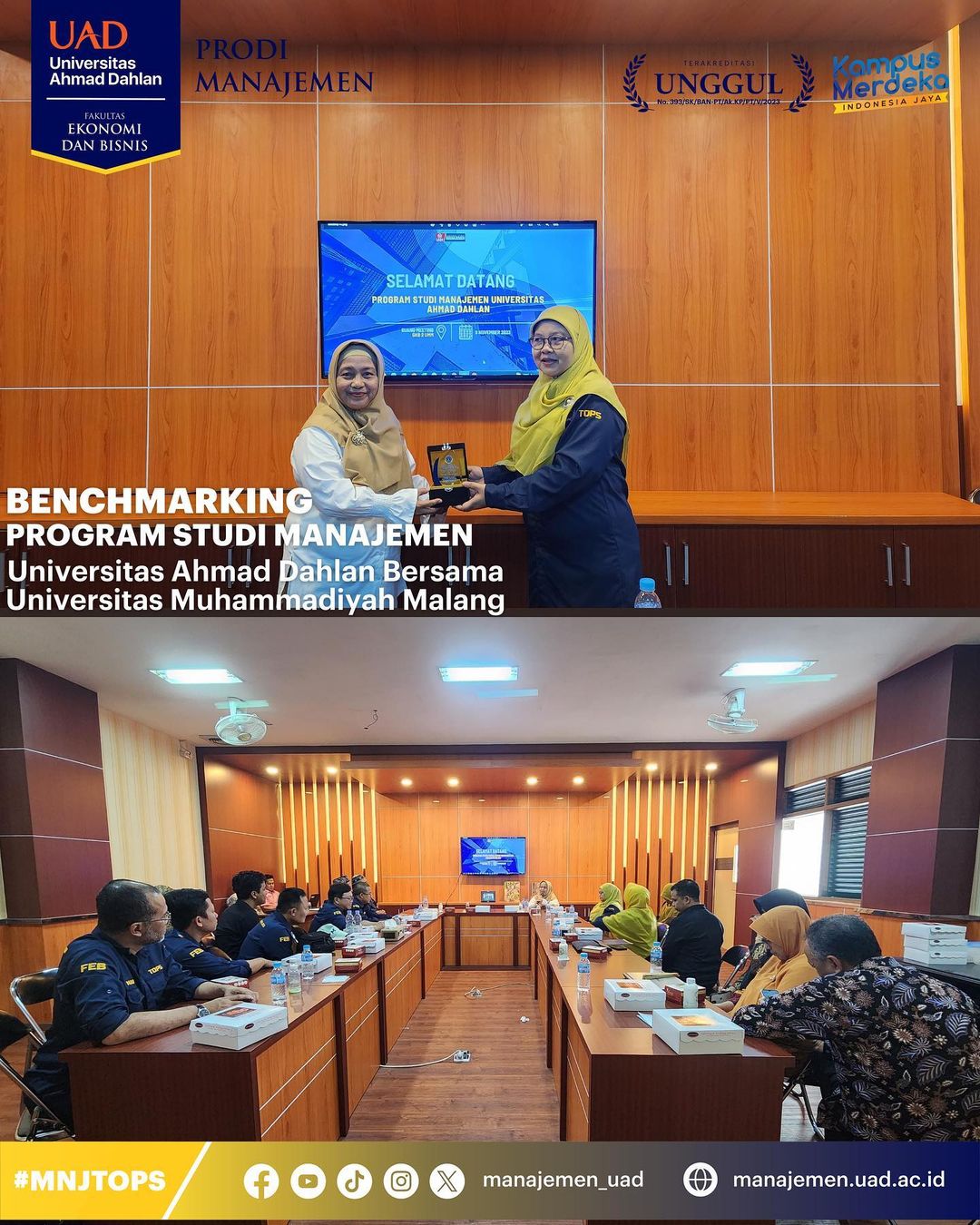 Benchmarking Program Studi Manajemen UAD ke Universitas Muhammadiyah Malang (UMM) – Program ...